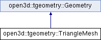 Open3D (C++ API): open3d::tgeometry::TriangleMesh Class Reference